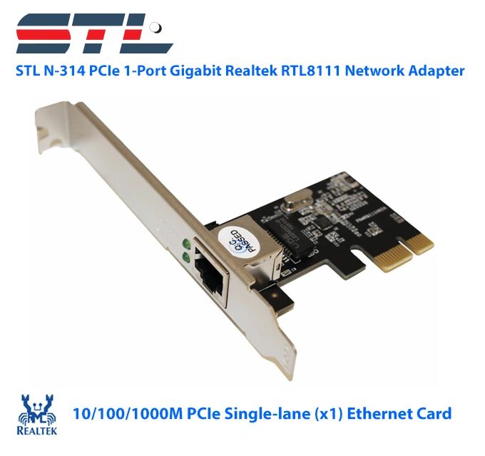 STL N-314 PCIe 1-Port Gigabit Realtek RTL8111 Ethernet Network Adapter